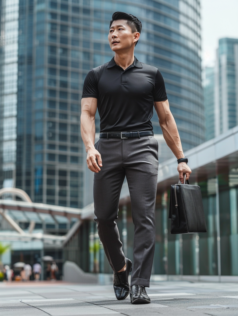 Discover 26 Stylish Ideas for Black Polo Outfit Men Ranging from Formal ...