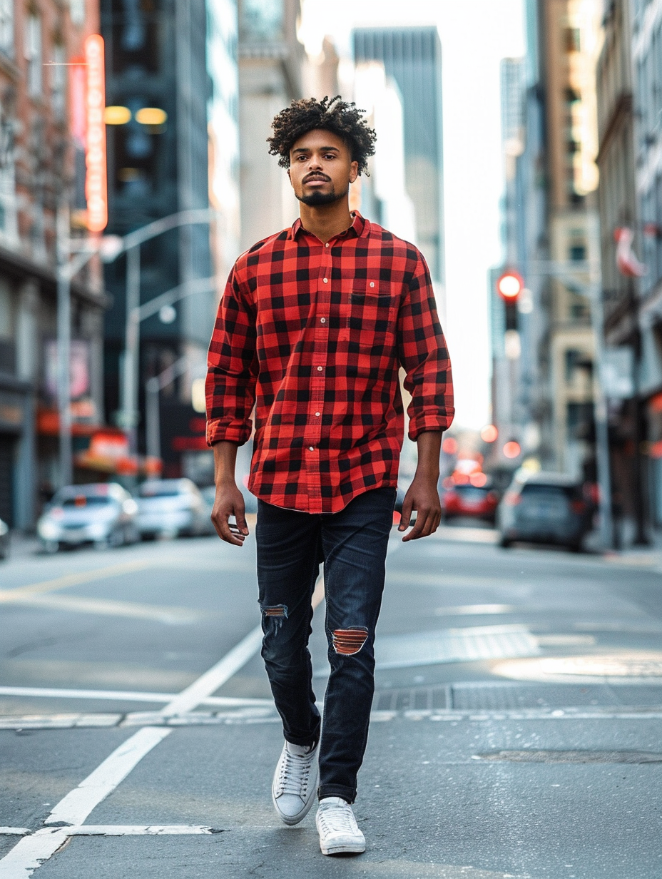26 Trendy Checkered Shirt Outfit Mens Ideas for Every Season Blue Black ...