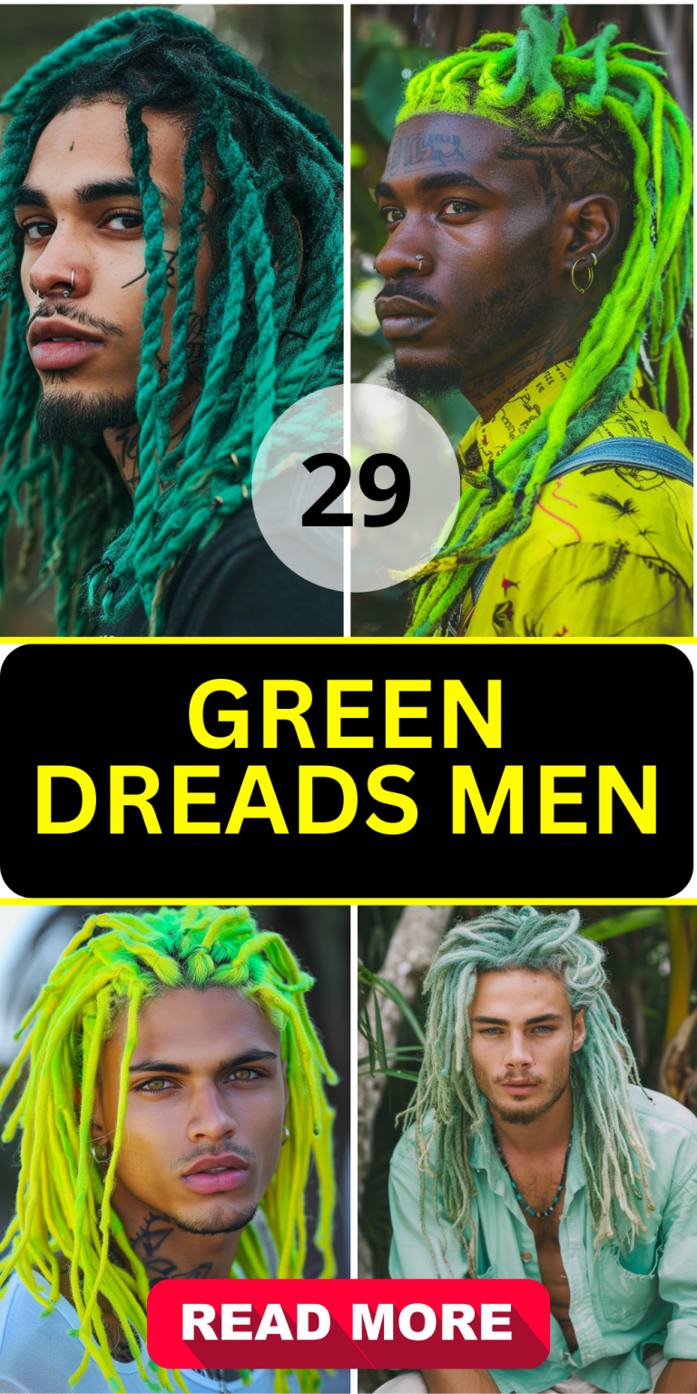29 Creative Hairstyles for Green Dreads Men Including Dark Neon Lime ...