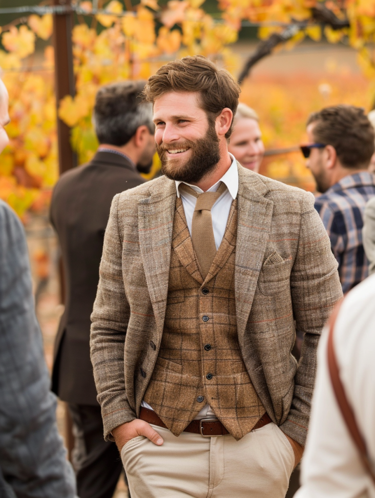 Discover 26 fall wedding outfits men love including guest casual semi ...