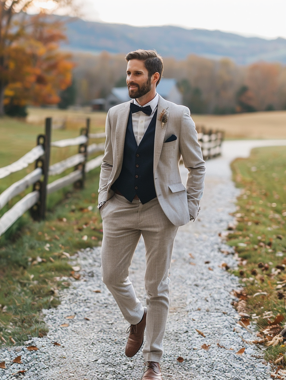 Discover 26 fall wedding outfits men love including guest casual semi ...