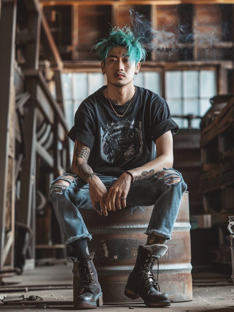 26 Grunge Outfits Men Ideas for 90s Aesthetic Punk Goth Vintage Rock ...