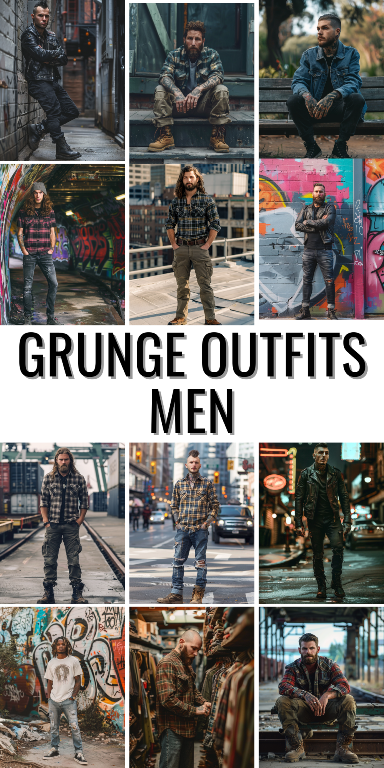 26 Grunge Outfits Men Ideas for 90s Aesthetic Punk Goth Vintage Rock ...