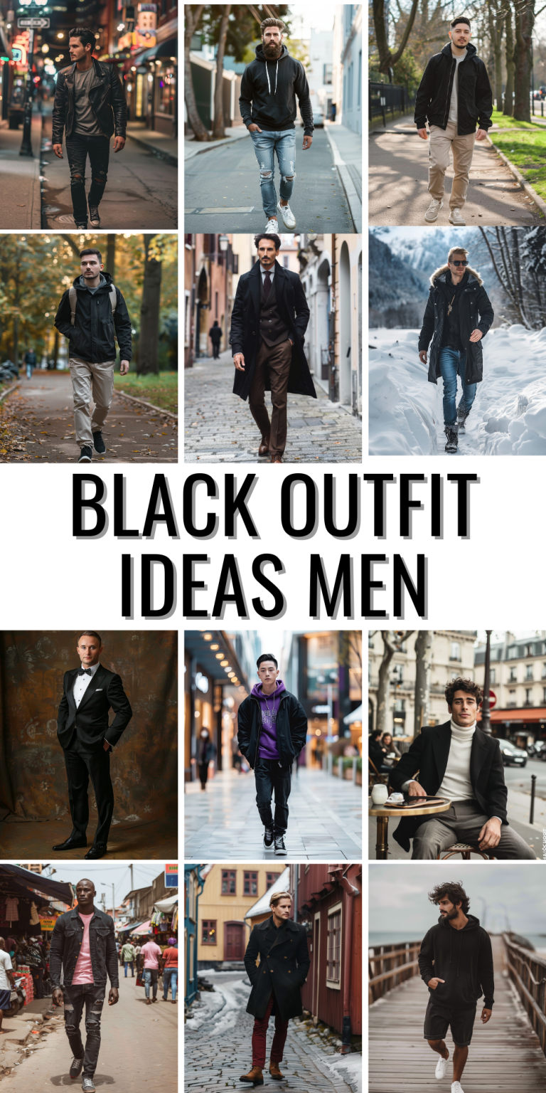 25 black outfit ideas men including casual streetwear summer and formal ...