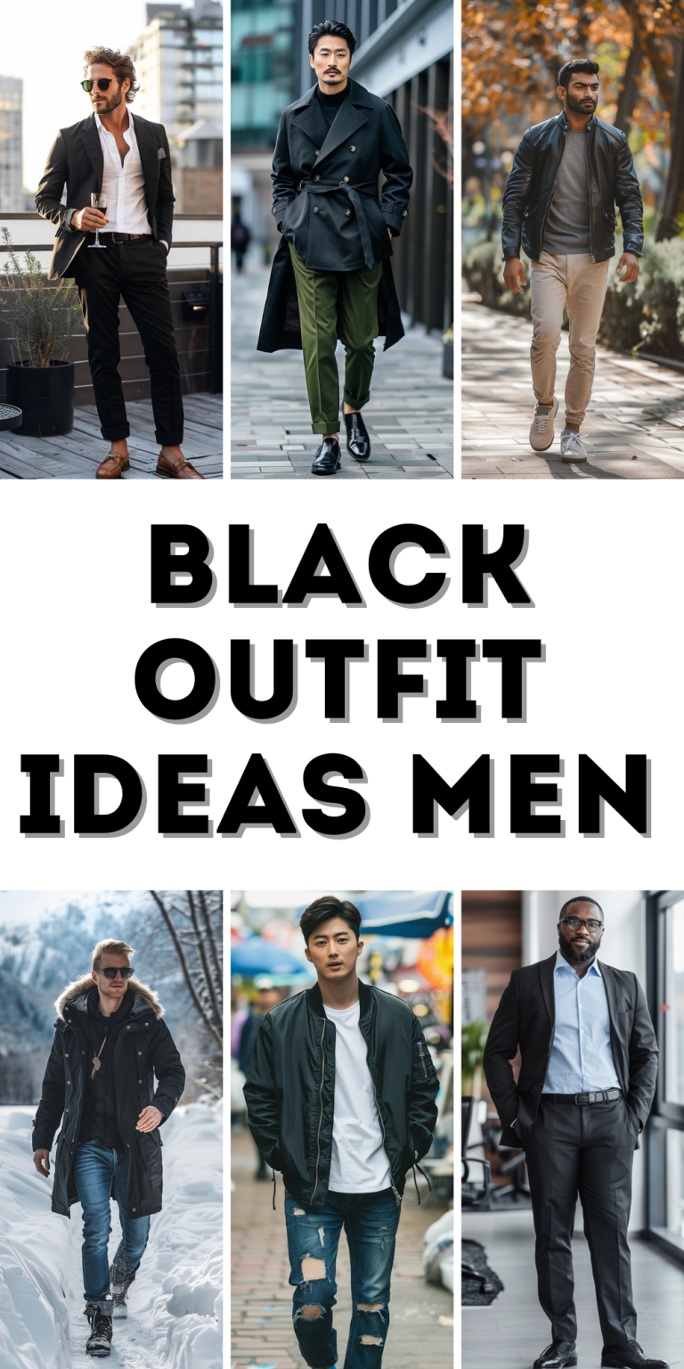 25 black outfit ideas men including casual streetwear summer and formal ...