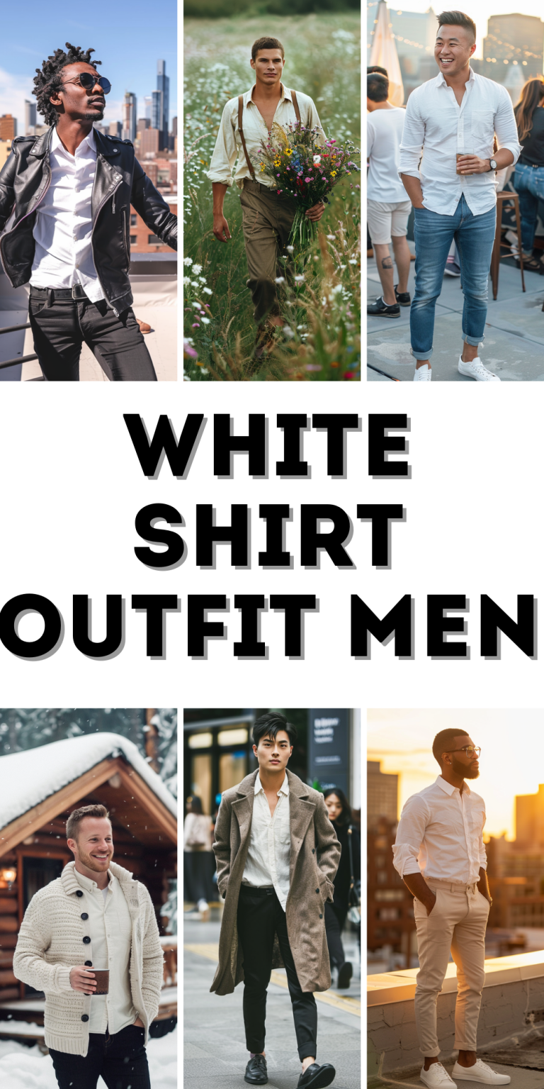26 white shirt outfit men ideas for summer winter casual streetwear ...