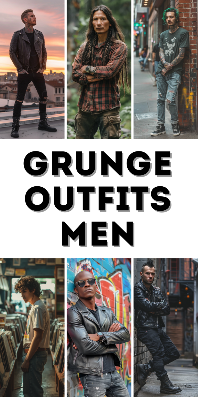 26 Grunge Outfits Men Ideas for 90s Aesthetic Punk Goth Vintage Rock ...