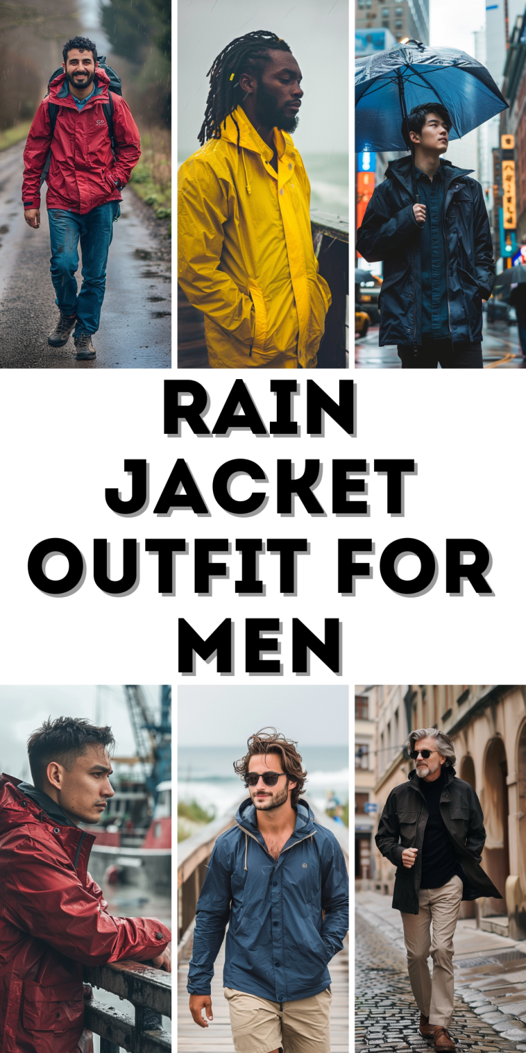 Explore 26 Stylish and Practical Rain Jacket Outfit for Men Ideas with ...