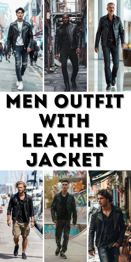 27 Ideas for Men Outfit with Leather Jacket: Aesthetic Vintage Biker ...