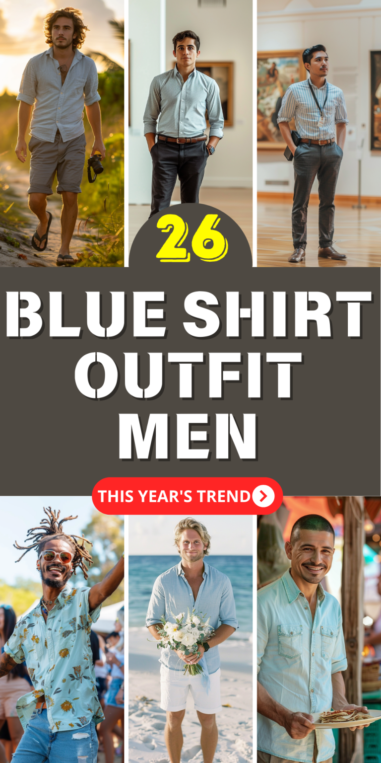 Explore 26 stylish blue shirt outfit men ideas including casual summer ...