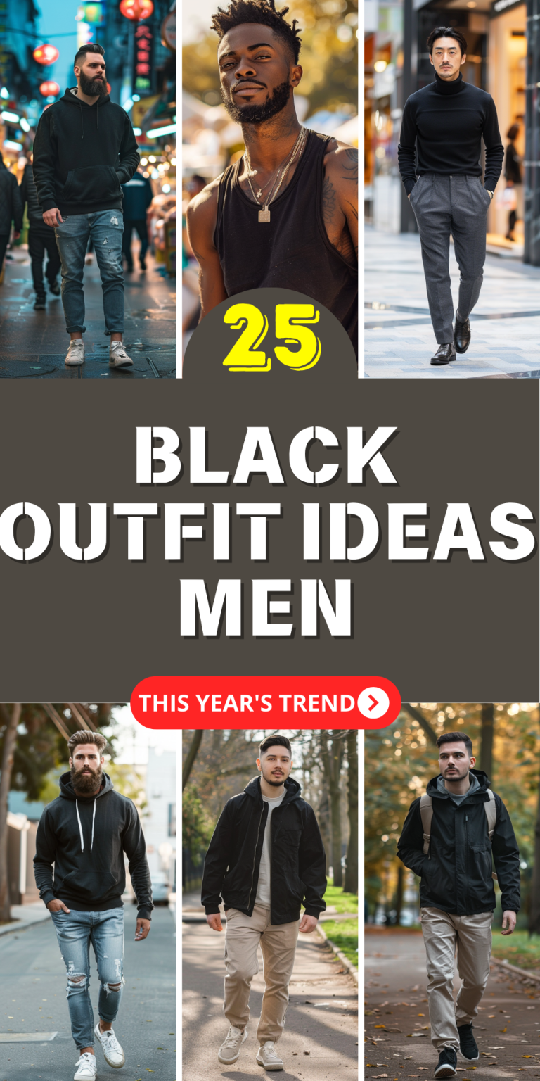 25 black outfit ideas men including casual streetwear summer and formal ...