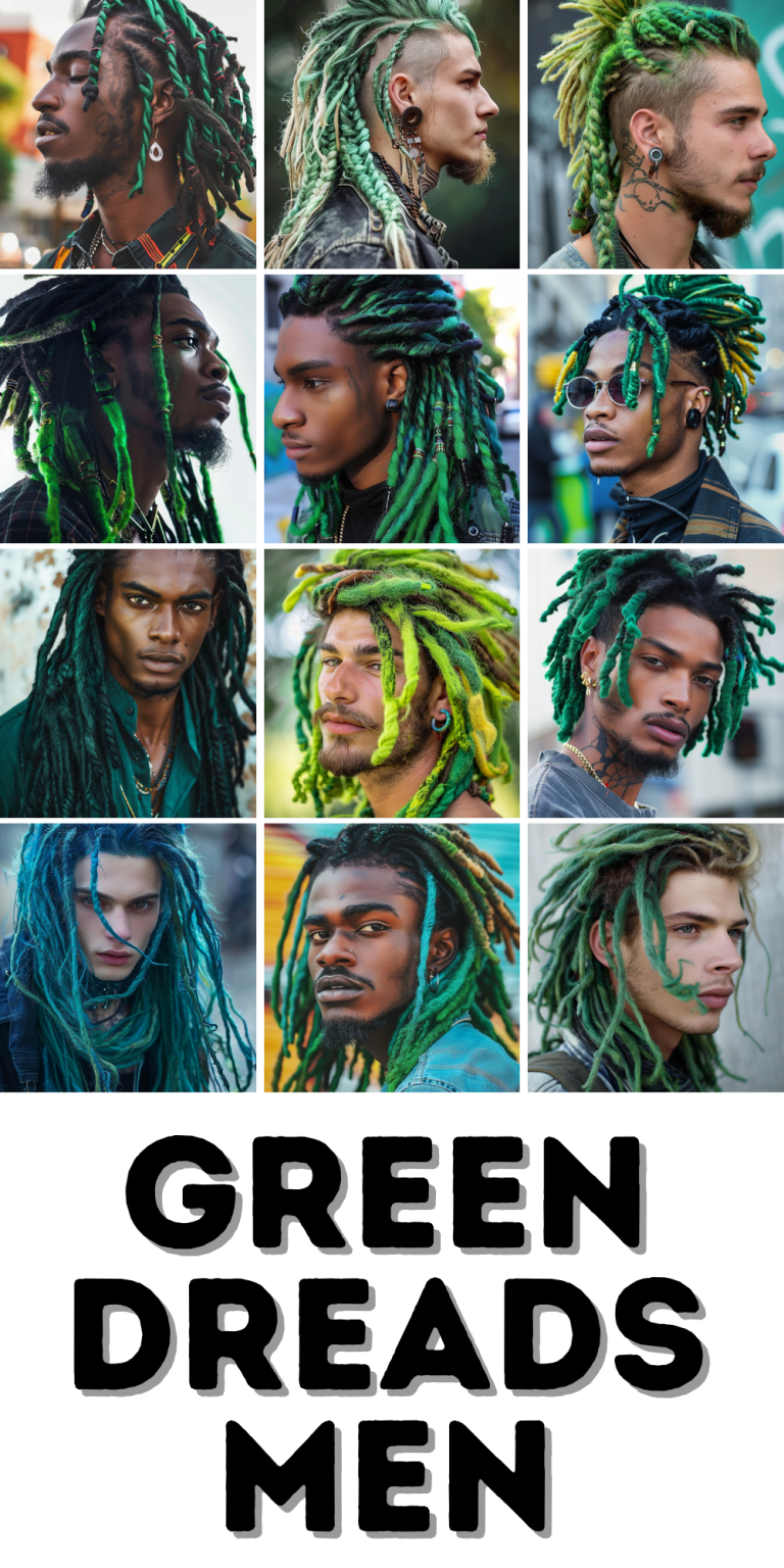 29 Creative Hairstyles for Green Dreads Men Including Dark Neon Lime ...