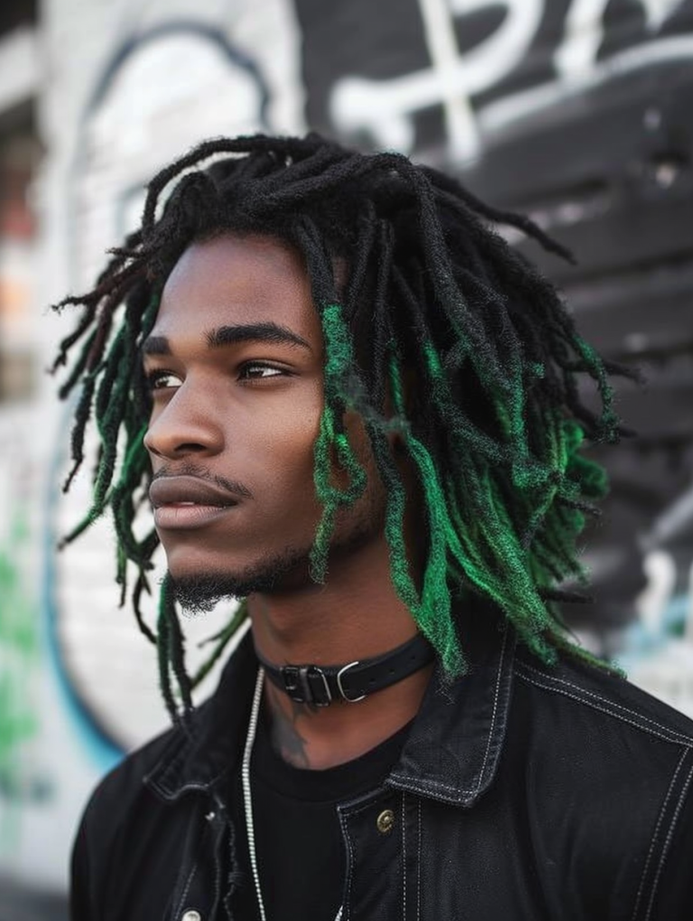 29 Creative Hairstyles for Green Dreads Men Including Dark Neon Lime ...