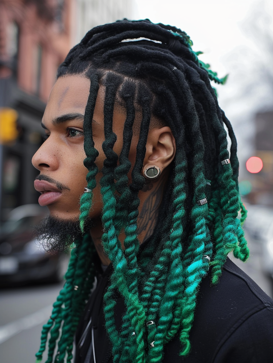 29 Creative Hairstyles for Green Dreads Men Including Dark Neon Lime ...