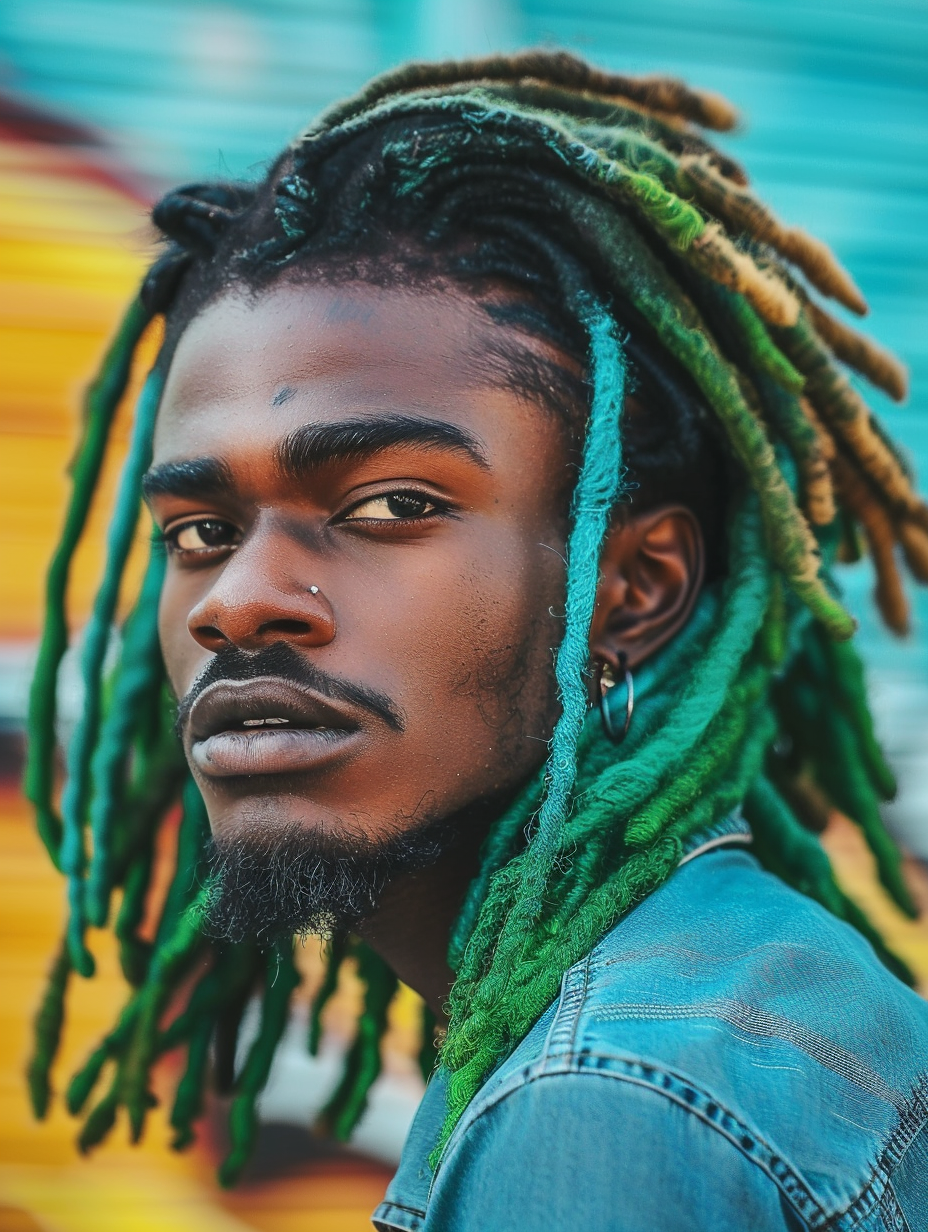29 Creative Hairstyles for Green Dreads Men Including Dark Neon Lime ...