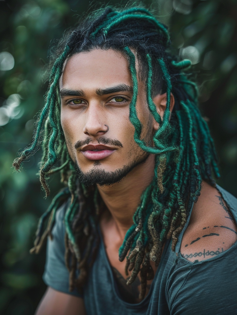 29 Creative Hairstyles for Green Dreads Men Including Dark Neon Lime ...