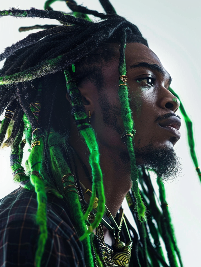 29 Creative Hairstyles for Green Dreads Men Including Dark Neon Lime ...