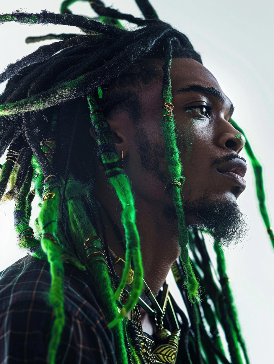 29 Creative Hairstyles for Green Dreads Men Including Dark Neon Lime ...
