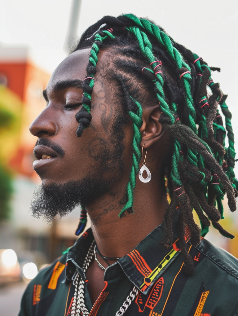 29 Creative Hairstyles for Green Dreads Men Including Dark Neon Lime ...