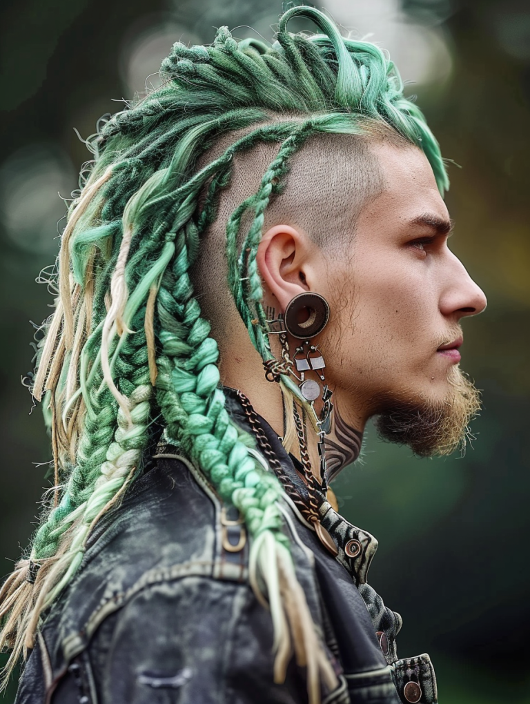 29 Creative Hairstyles for Green Dreads Men Including Dark Neon Lime ...