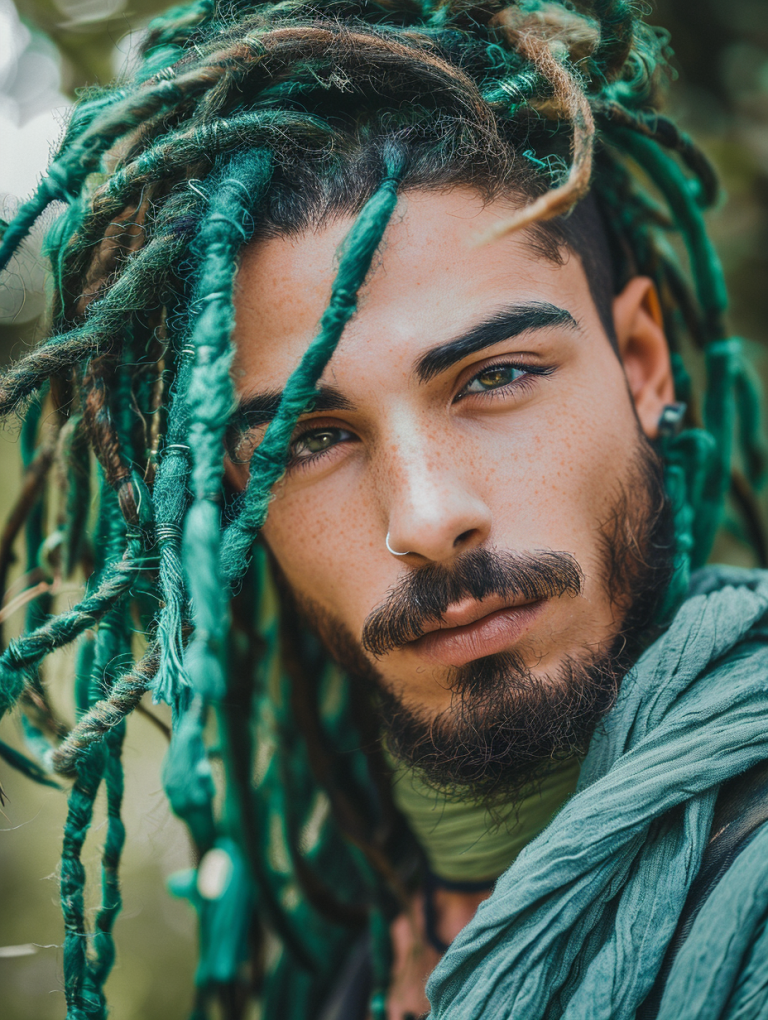 29 Creative Hairstyles for Green Dreads Men Including Dark Neon Lime ...