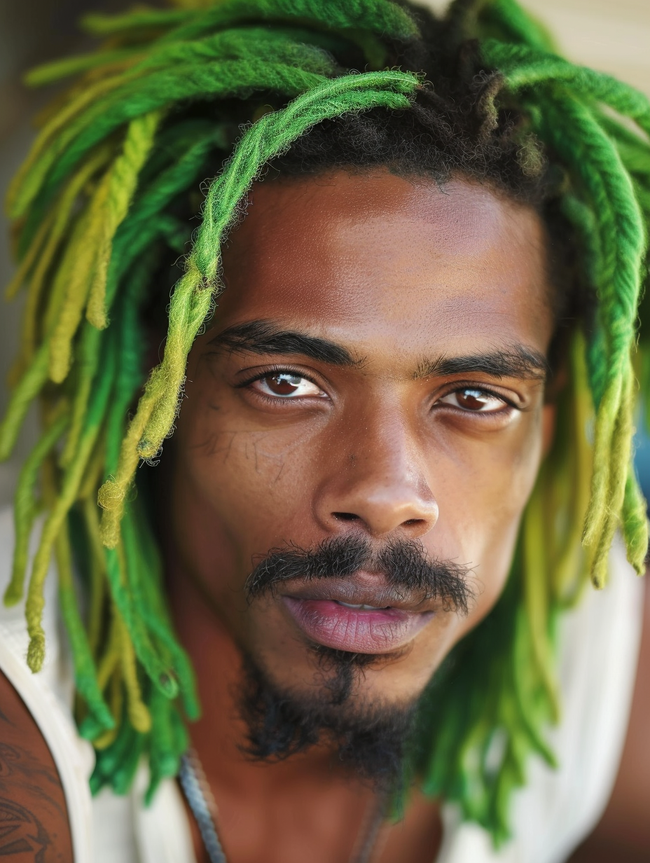 29 Creative Hairstyles for Green Dreads Men Including Dark Neon Lime ...