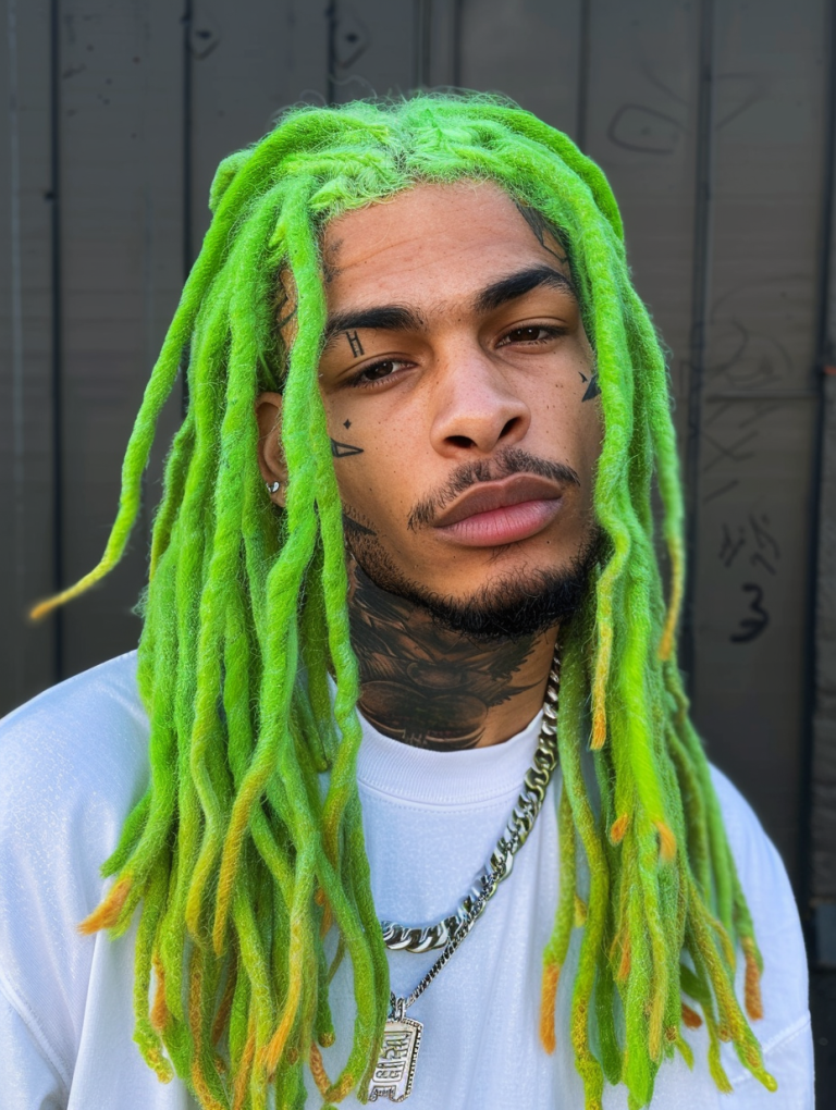 29 Creative Hairstyles for Green Dreads Men Including Dark Neon Lime ...