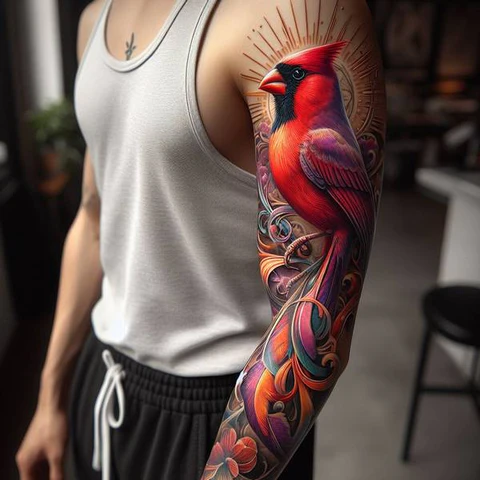 Red Cardinal Tattoo Ideas for Men and Women: Small, Simple, and ...