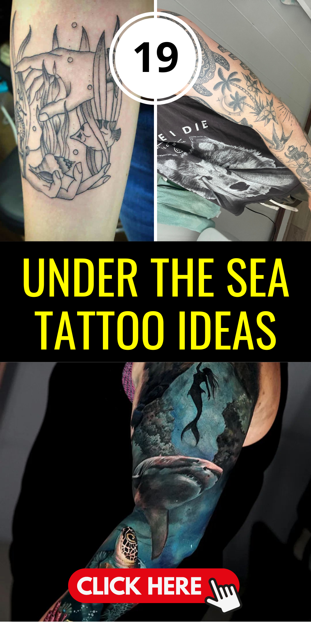 Under The Sea Tattoo Ideas for Men: Ocean-Inspired Designs with Waves ...