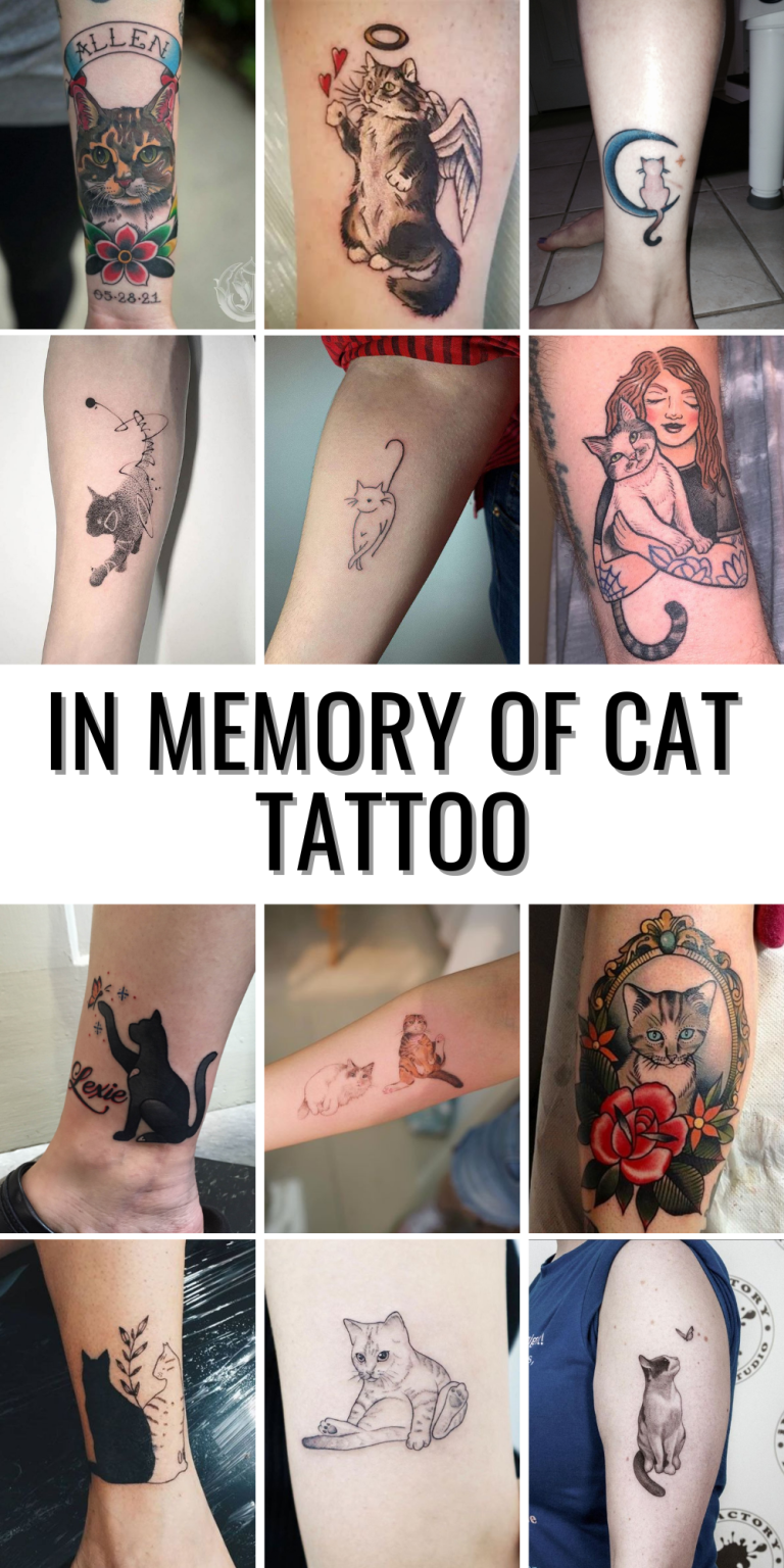 Heartfelt Tattoos in Memory of a Cat: Ideas and Designs for Your ...