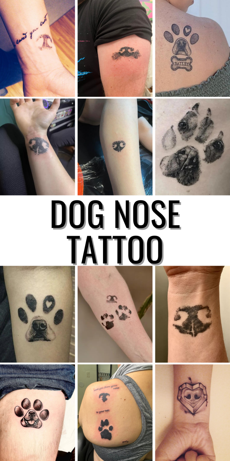Heartfelt Dog Nose Tattoos: Simple, Realistic, and Minimalist Designs ...