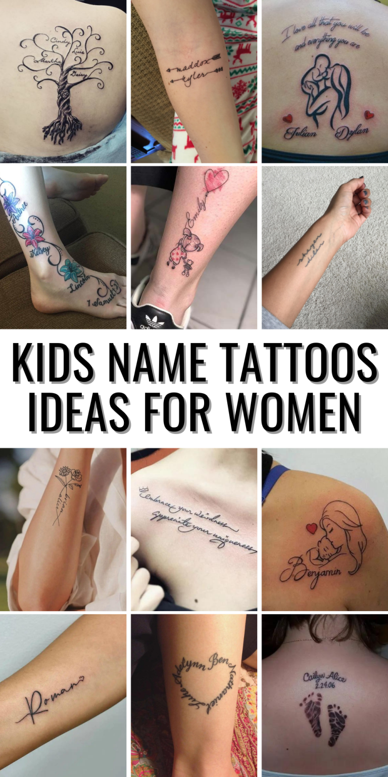 Kids Name Tattoos Ideas for Women: Creative Designs Featuring Names ...