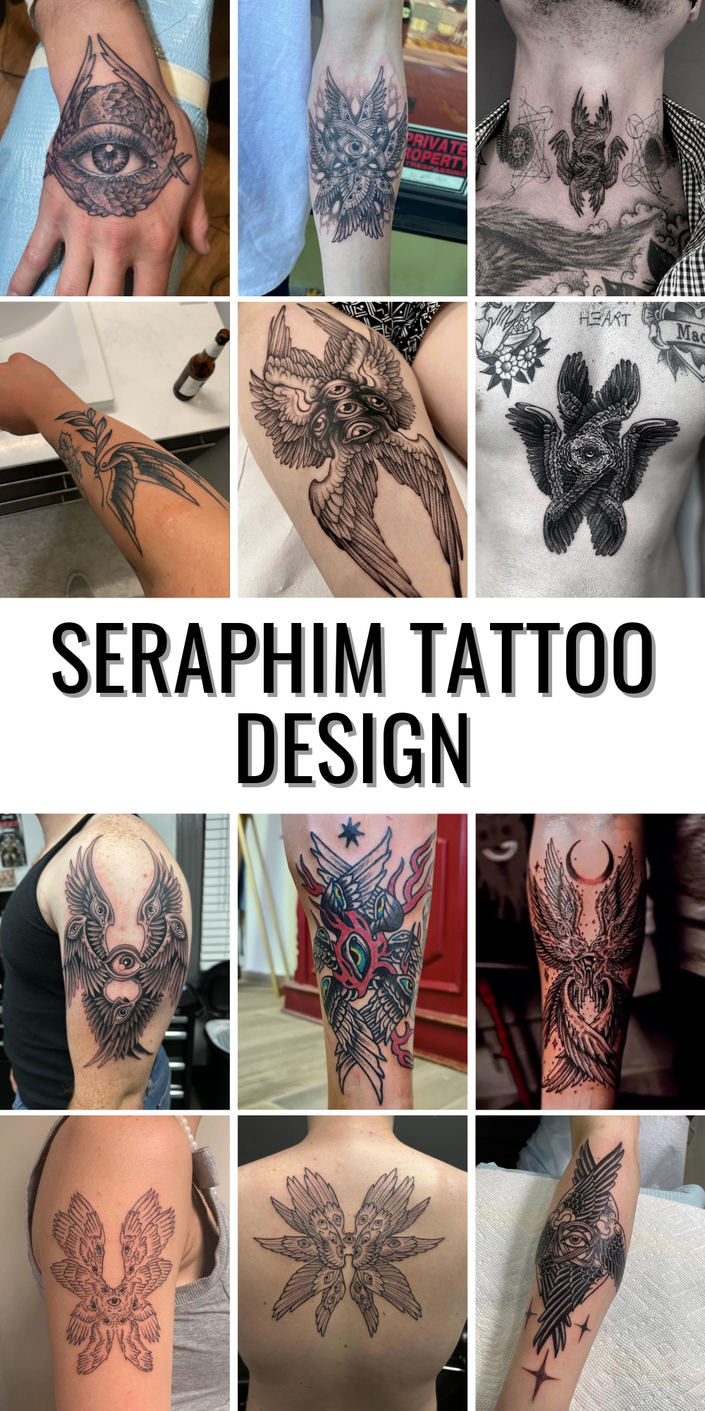 Seraphim Tattoo Design Ideas for Men: From Simple Outlines to ...