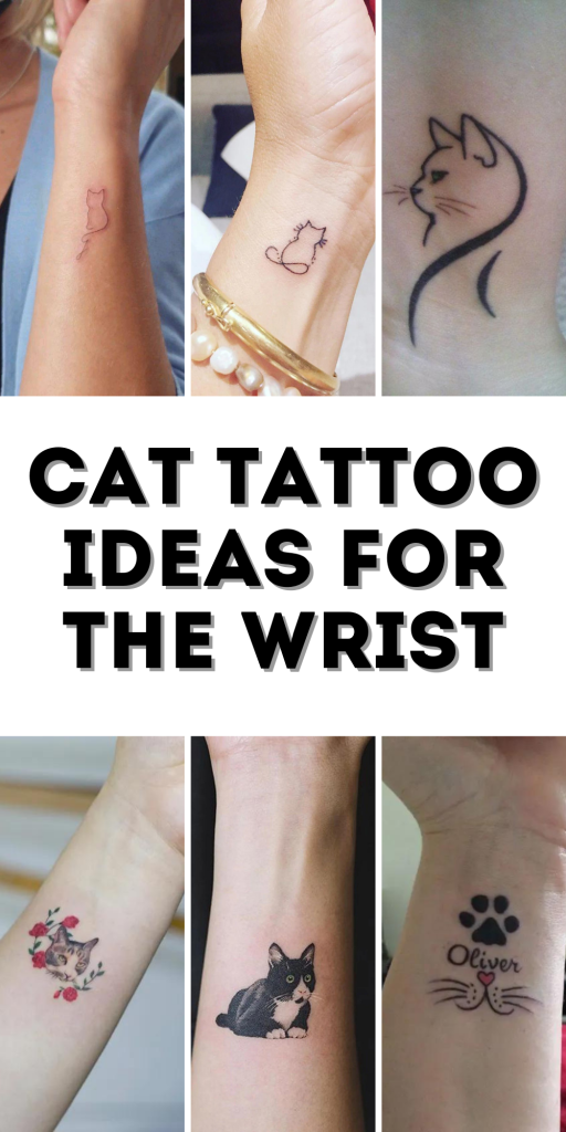 Colorful Cat Tattoo Ideas for the Wrist Perfect for Women Who Love ...