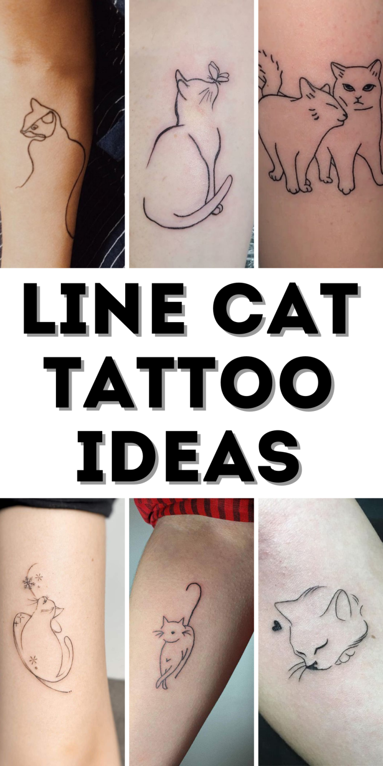 Line Cat Tattoo Ideas: Simple, Minimalistic Designs for Small, Bold ...