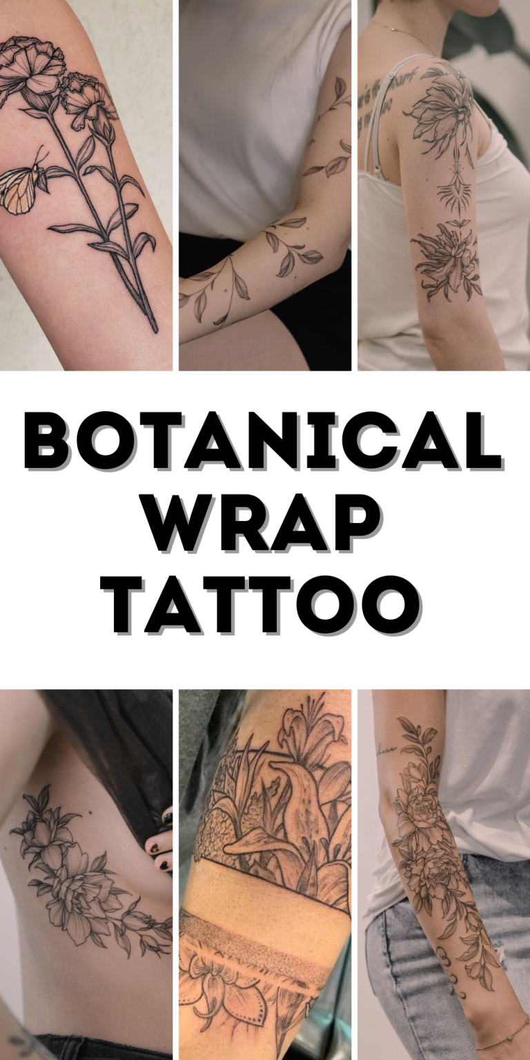 Elegant Botanical Wrap Tattoo Ideas for Arm, Forearm, and Full Body Designs