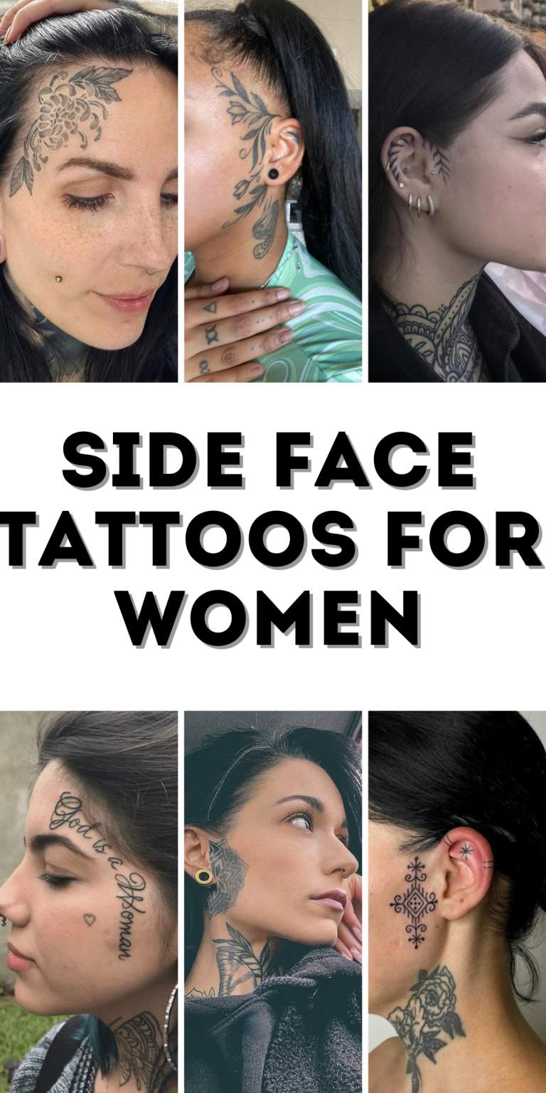 Stylish Side Face Tattoos for Women: Small, Meaningful Designs for a ...