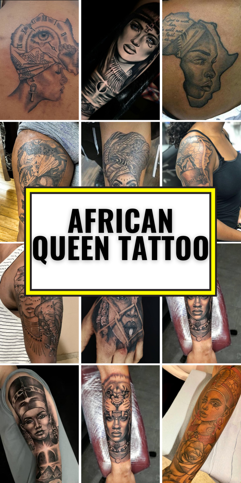 Powerful African Queen Tattoos Celebrating Goddesses, Black Woman Art ...