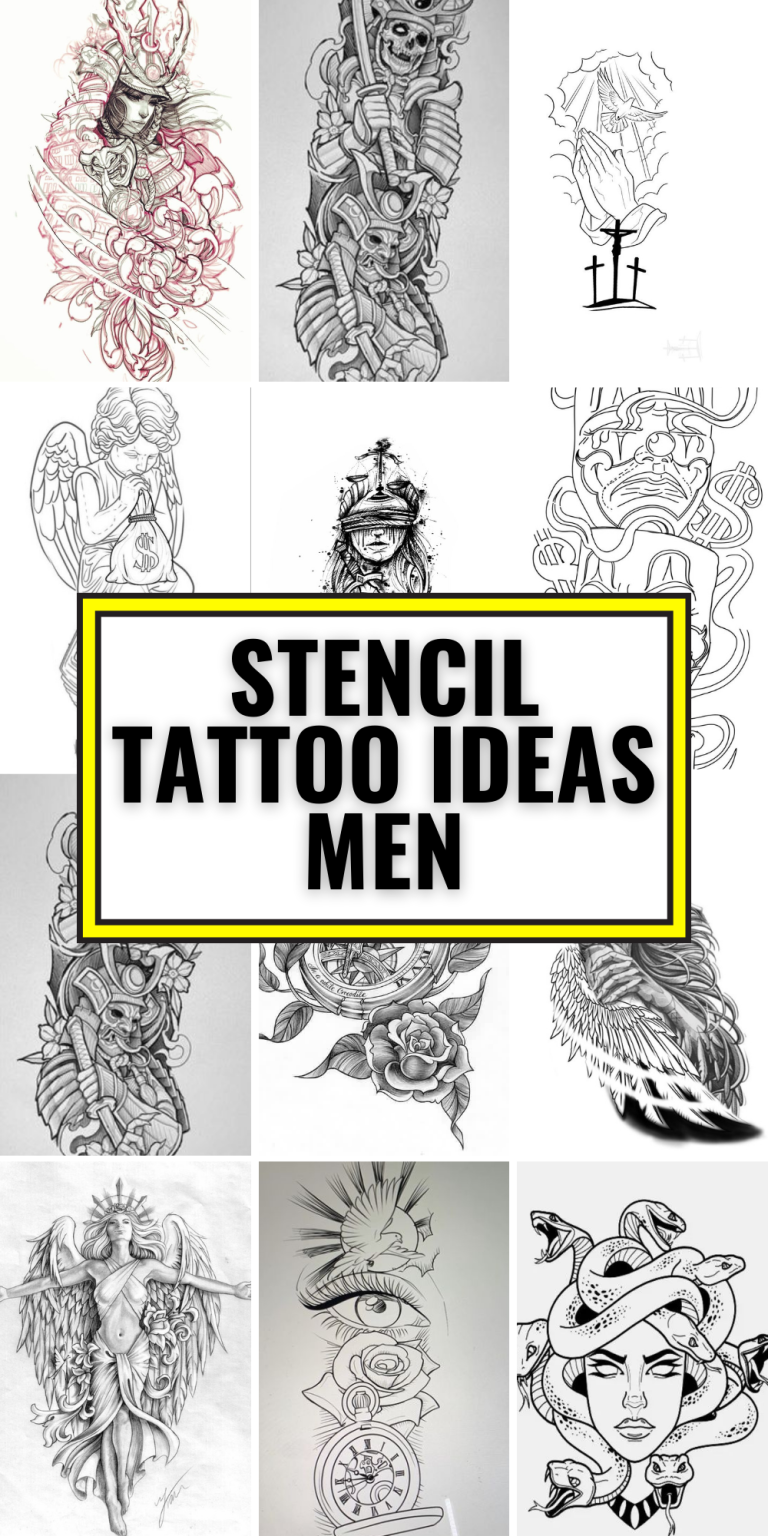 Stencil Tattoo Ideas for Men: Bold Designs for Arm Sleeves, Forearm ...