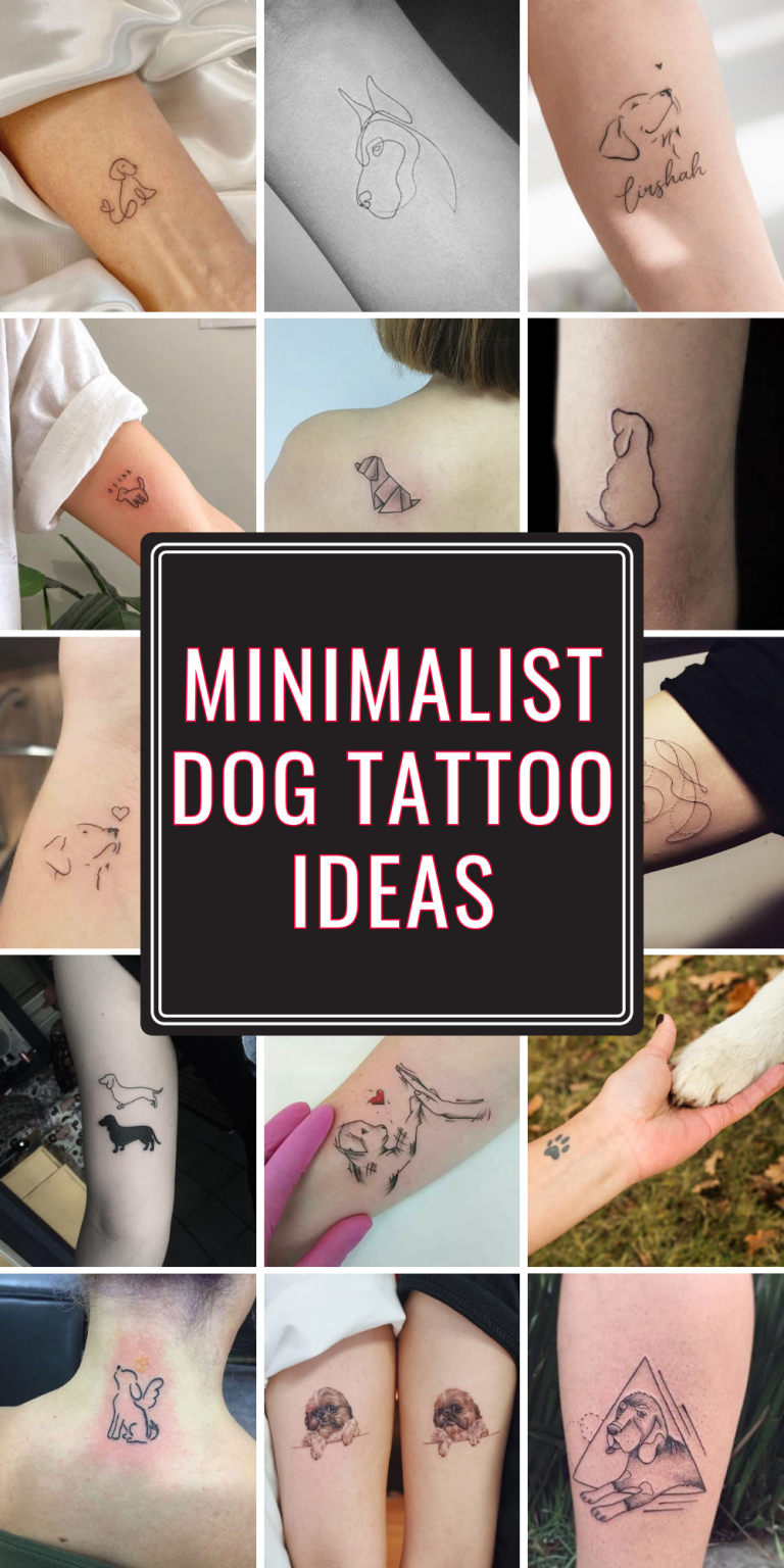 Minimalist Dog Tattoo Ideas: Line Drawings for Schnauzers, Shih Tzus ...