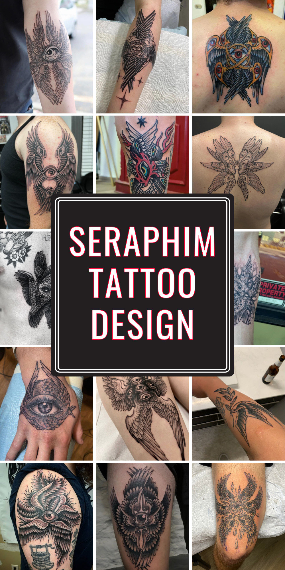 Seraphim Tattoo Design Ideas for Men: From Simple Outlines to ...