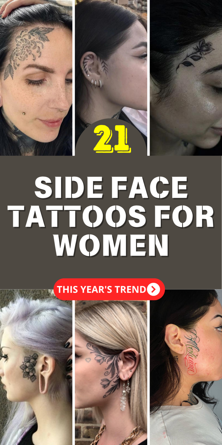 Stylish Side Face Tattoos for Women: Small, Meaningful Designs for a ...