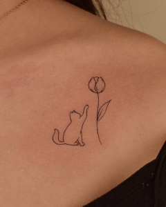 Minimalist Cat Tattoo Designs: Simple and Small Ideas for Men and Women ...