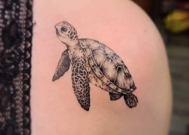 Sea Turtle Tattoo Designs: Simple, Hawaiian, Realistic, and Watercolor ...