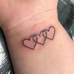 Three Hearts Tattoo Designs for Sisters and Friends: Elegant, Small ...
