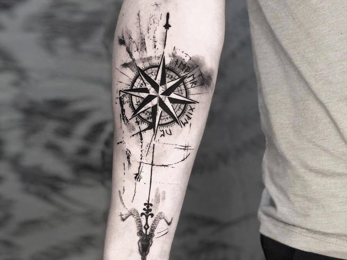 Compass Tattoo Ideas for Men: Inspiring Designs for Arm, Forearm, Chest ...