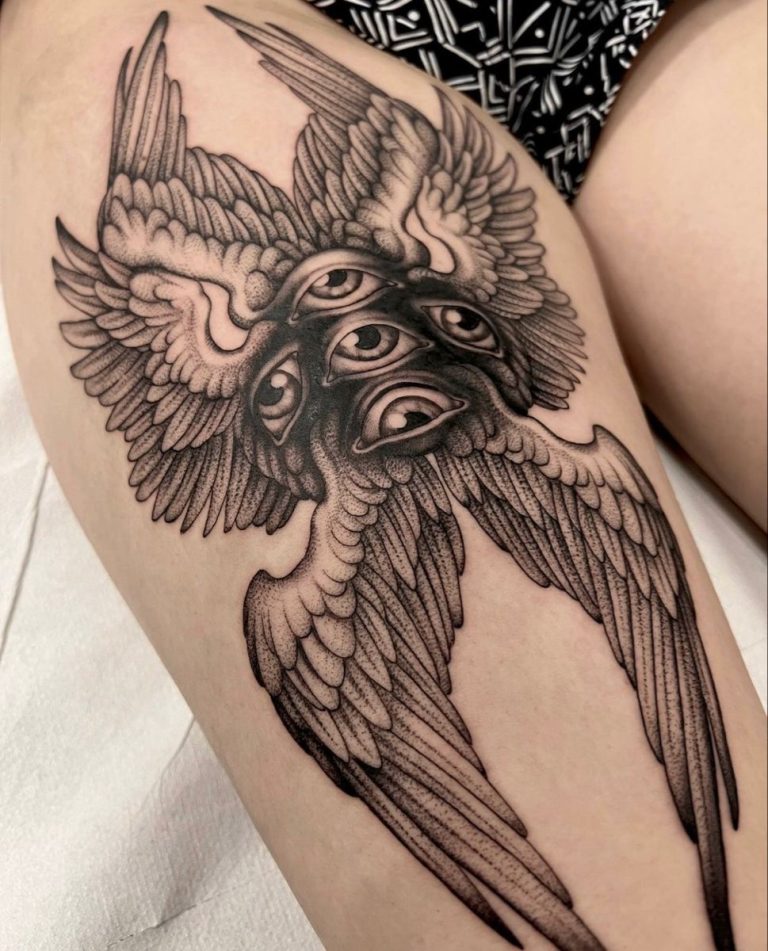 Seraphim Tattoo Design Ideas for Men: From Simple Outlines to ...