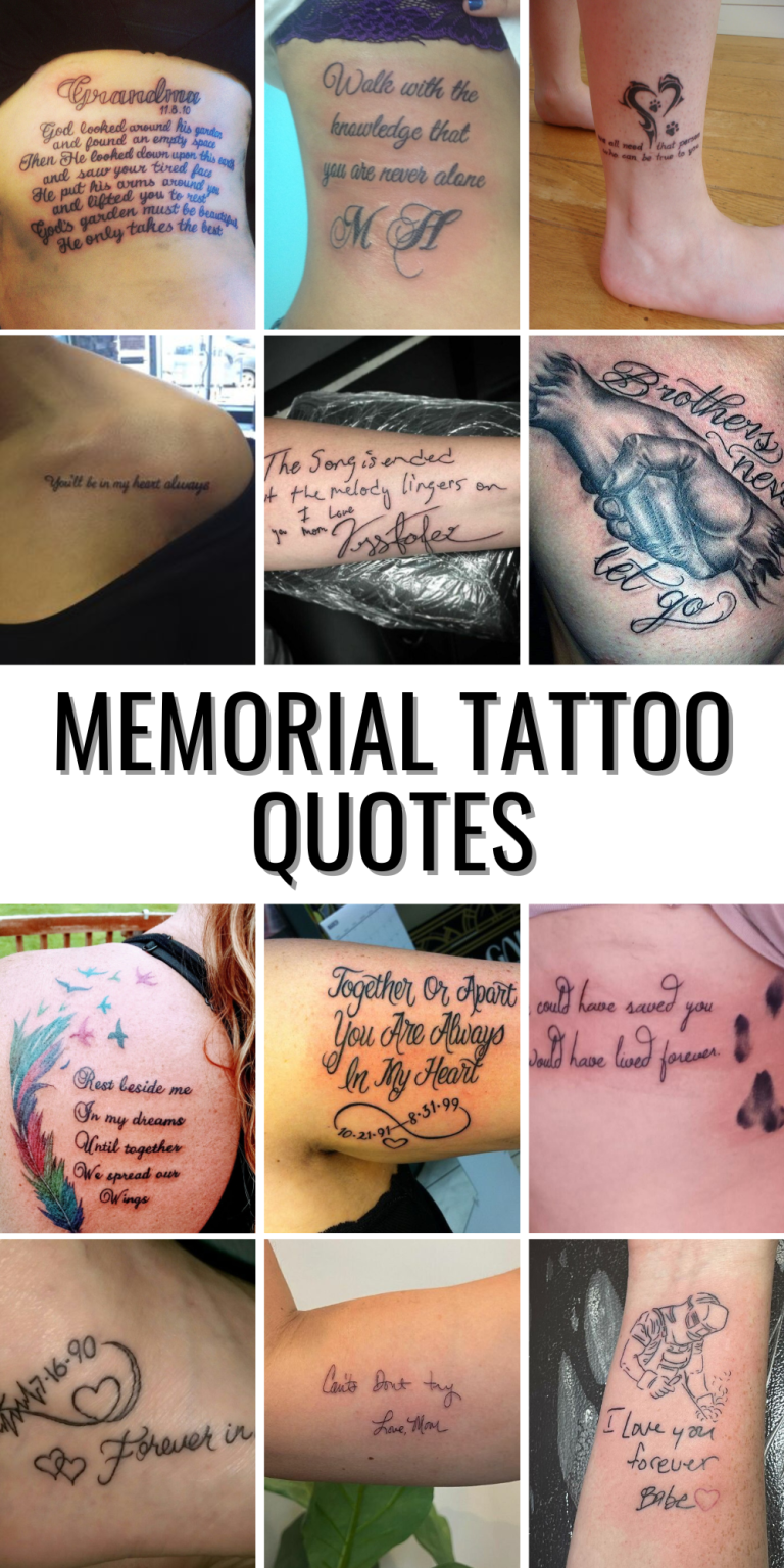 Memorial Tattoo Quotes: Honoring Lost Loved Ones Through Artful Ink