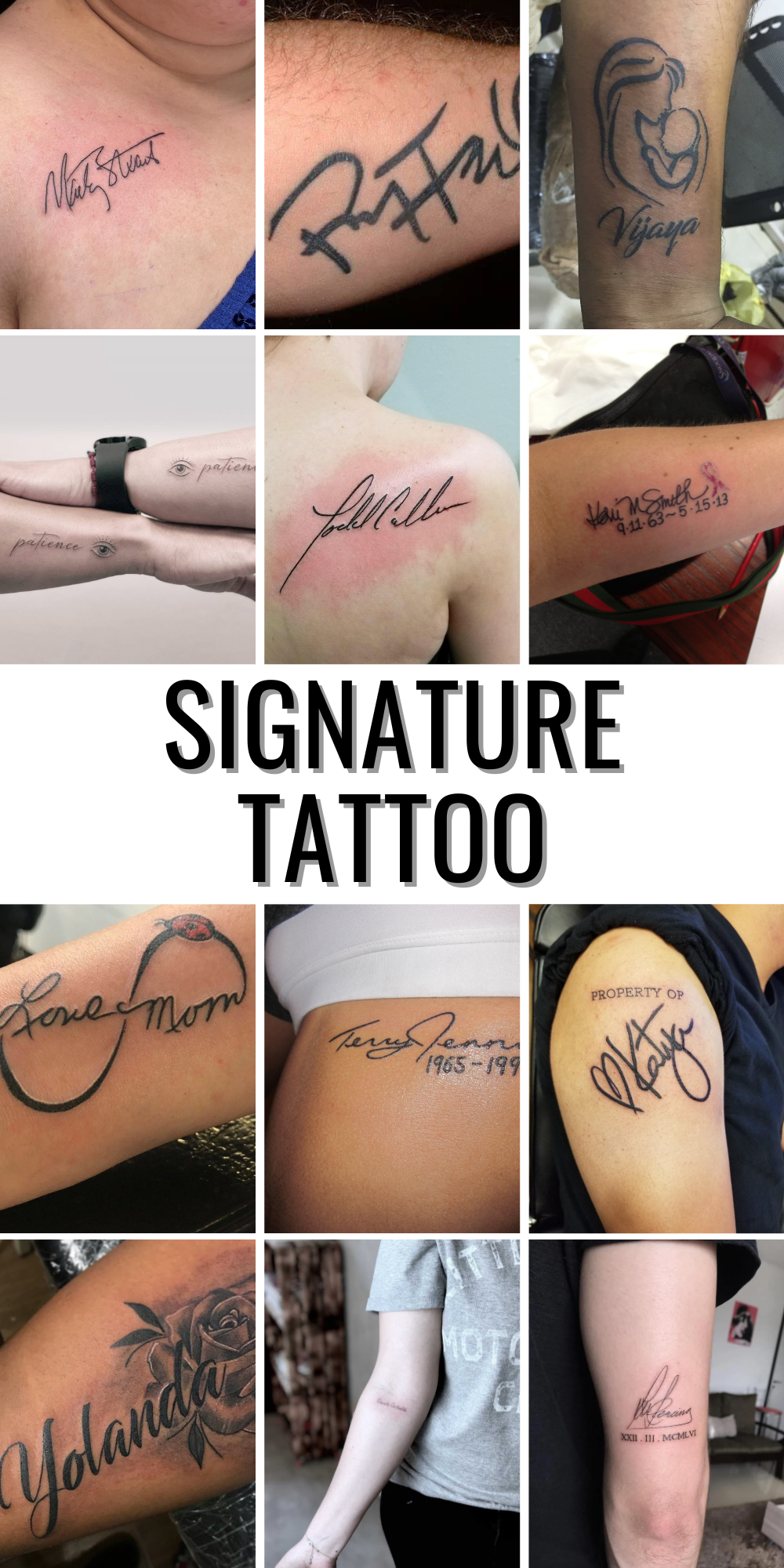 Unique Signature Tattoo Ideas for Men: Memorial Designs, Family ...