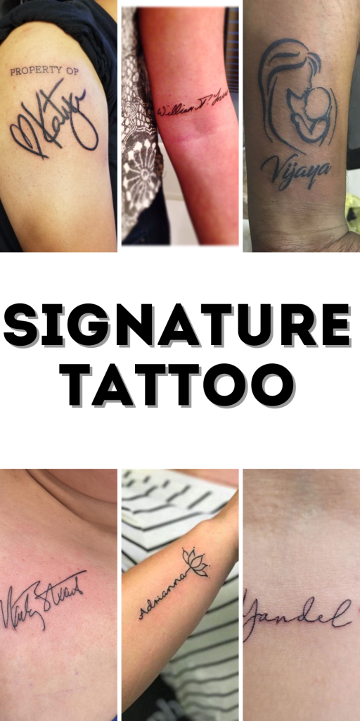 Unique Signature Tattoo Ideas for Men: Memorial Designs, Family ...